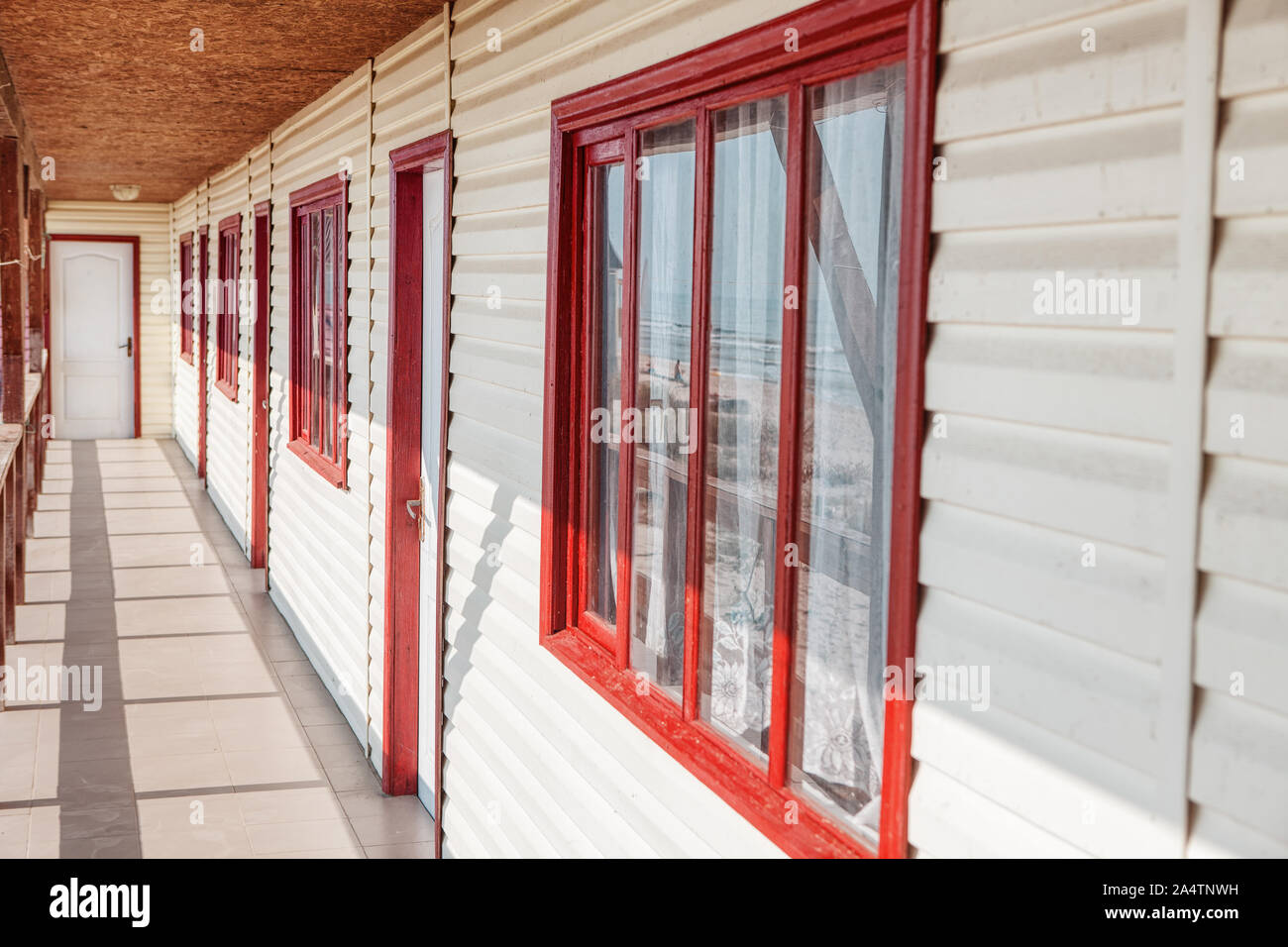 summer veranda with big windows Stock Photo - Alamy