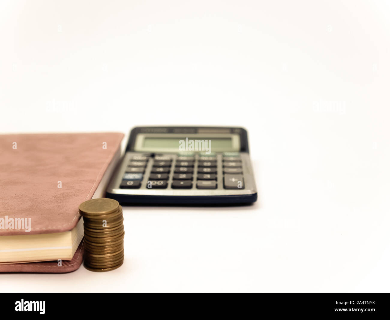 Book and calculator, (Vintage Image Stock Photo - Alamy