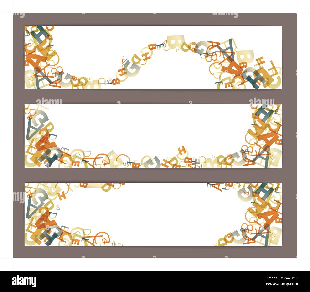 Banner with colorful alphabet letters and place for your text Stock ...