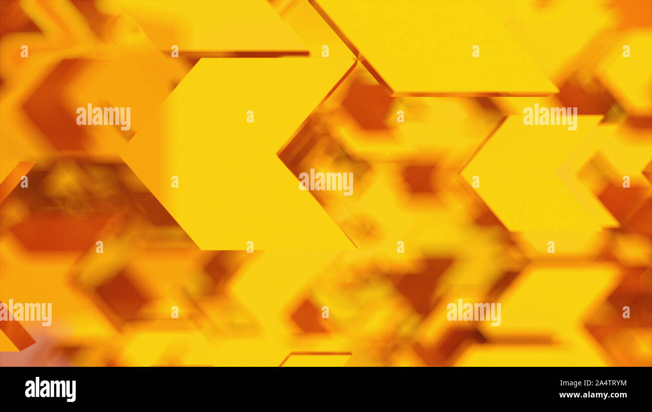 Computer generated abstract background lots of blurry golden right ...