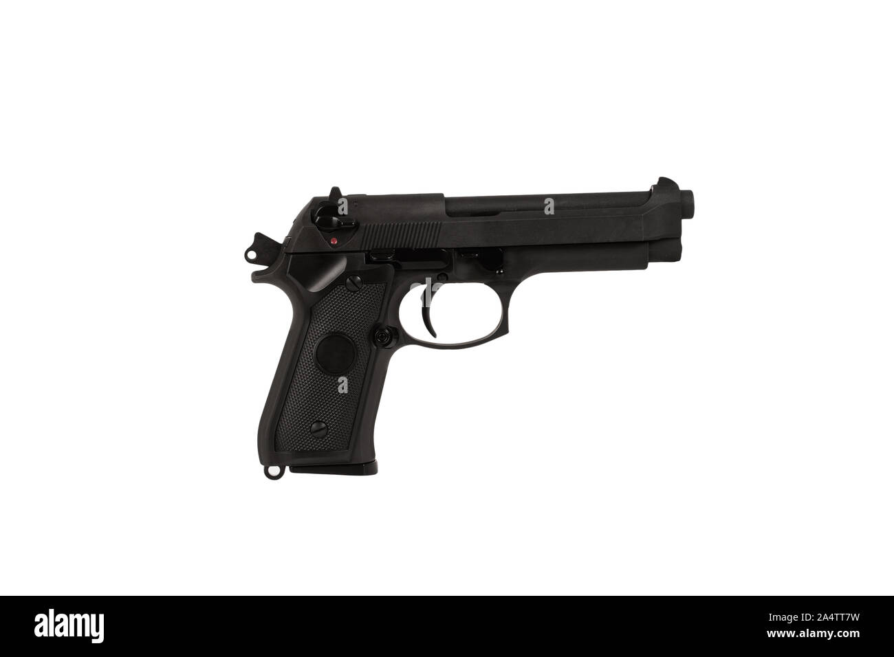 Black fire gun on an isolated view Stock Photo - Alamy
