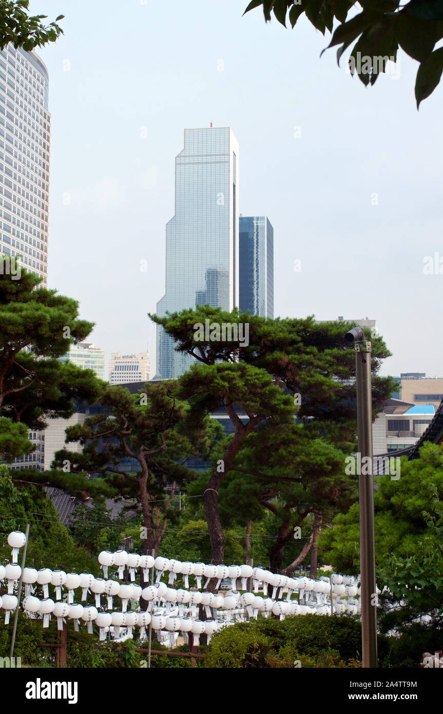 View at Kangnam buildings from the Hang river in South Korea Stock ...