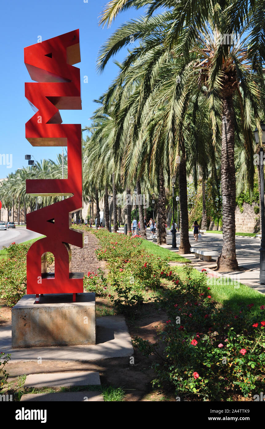 Palma sign, Palma, Majorca Stock Photo - Alamy