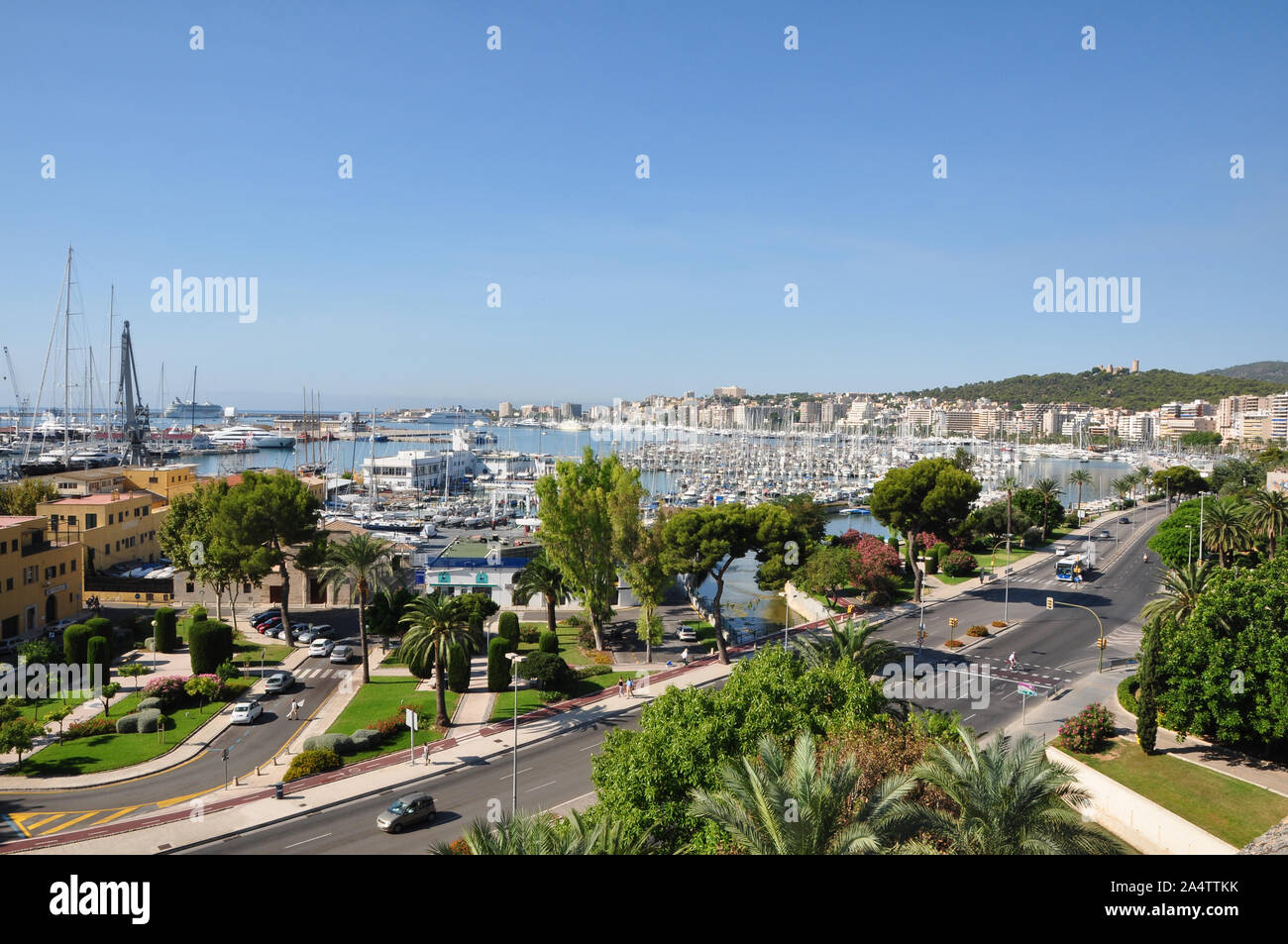 Aerial view of Palma marina, Majorca Stock Photo - Alamy