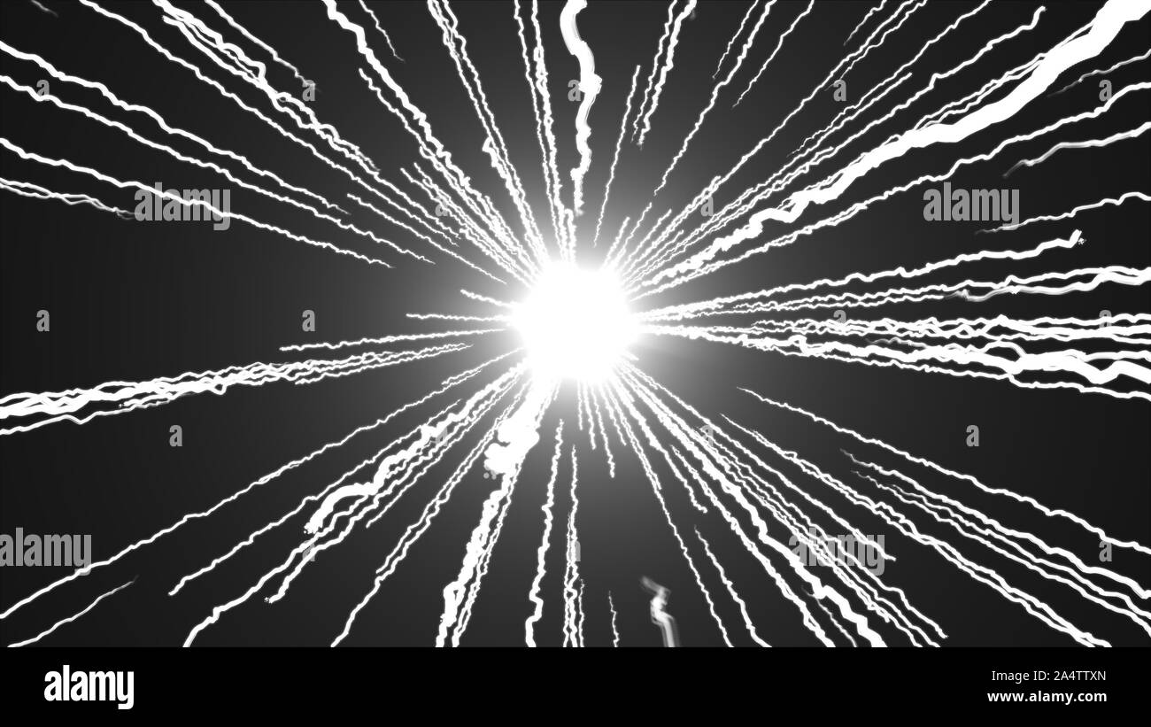 Computer generated abstract background from many lightning, 3D ...