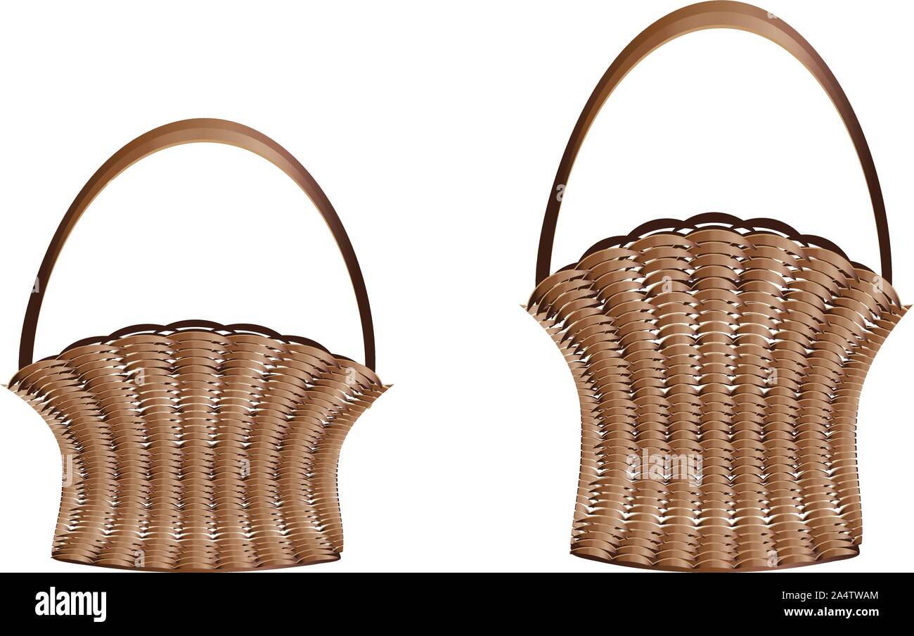 Weaved baskets Stock Vector Images - Alamy