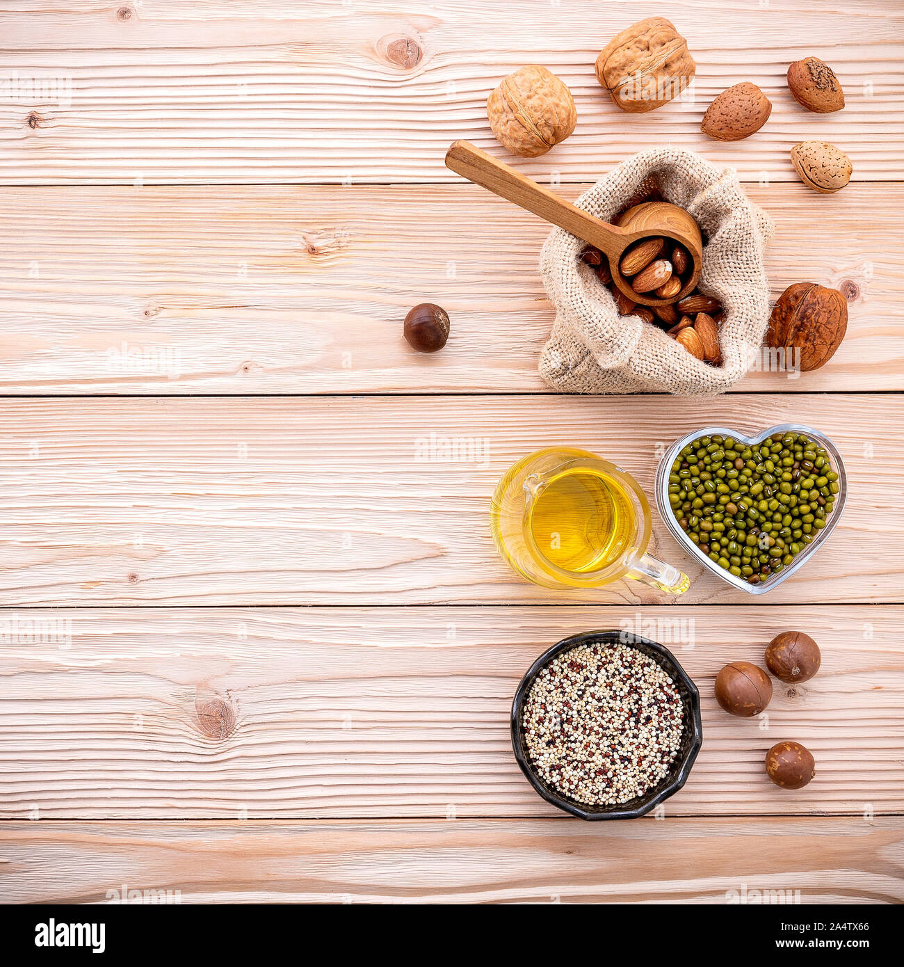 Ingredients for the healthy foods selection .Various different kinds of ...