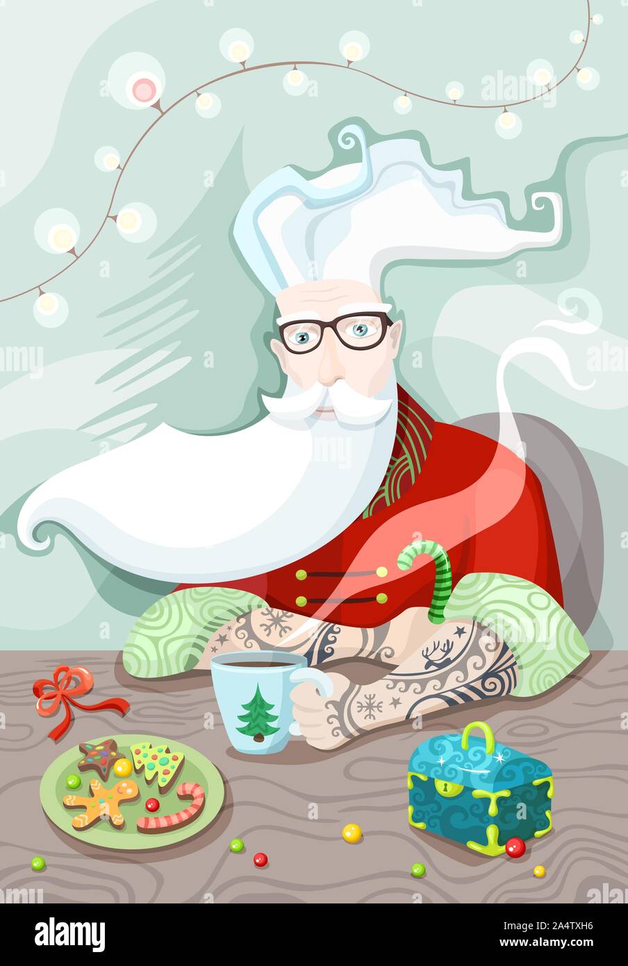 Crazy santa vector cartoon hi-res stock photography and images - Alamy