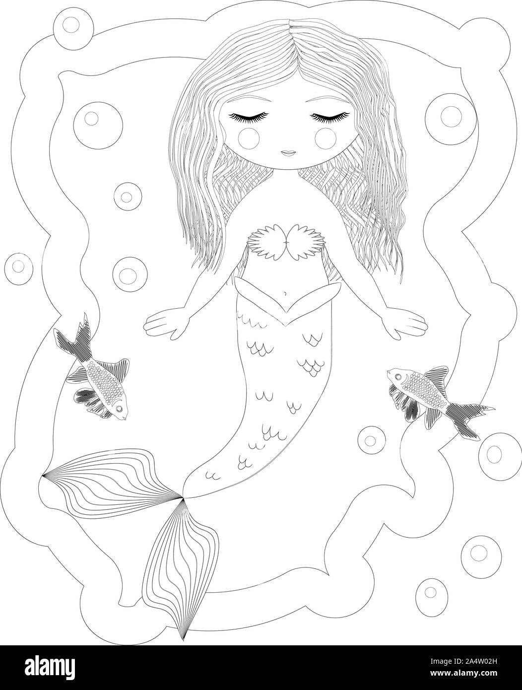 Mermaid zentangle hi-res stock photography and images - Alamy