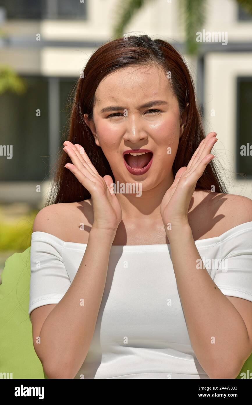 Surprised Filipina Person Stock Photo - Alamy