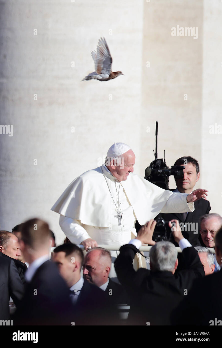 October 16, 2019 - Vatican City (Holy See) - POPE FRANCIS during his ...