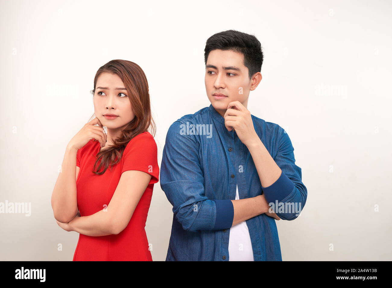 Couple Back To Back Angry High Resolution Stock Photography and Images ...