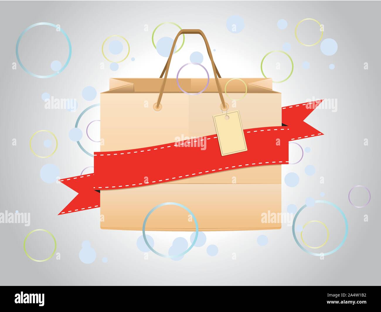 Empty paper shopping bag with tag design Stock Vector Image & Art - Alamy