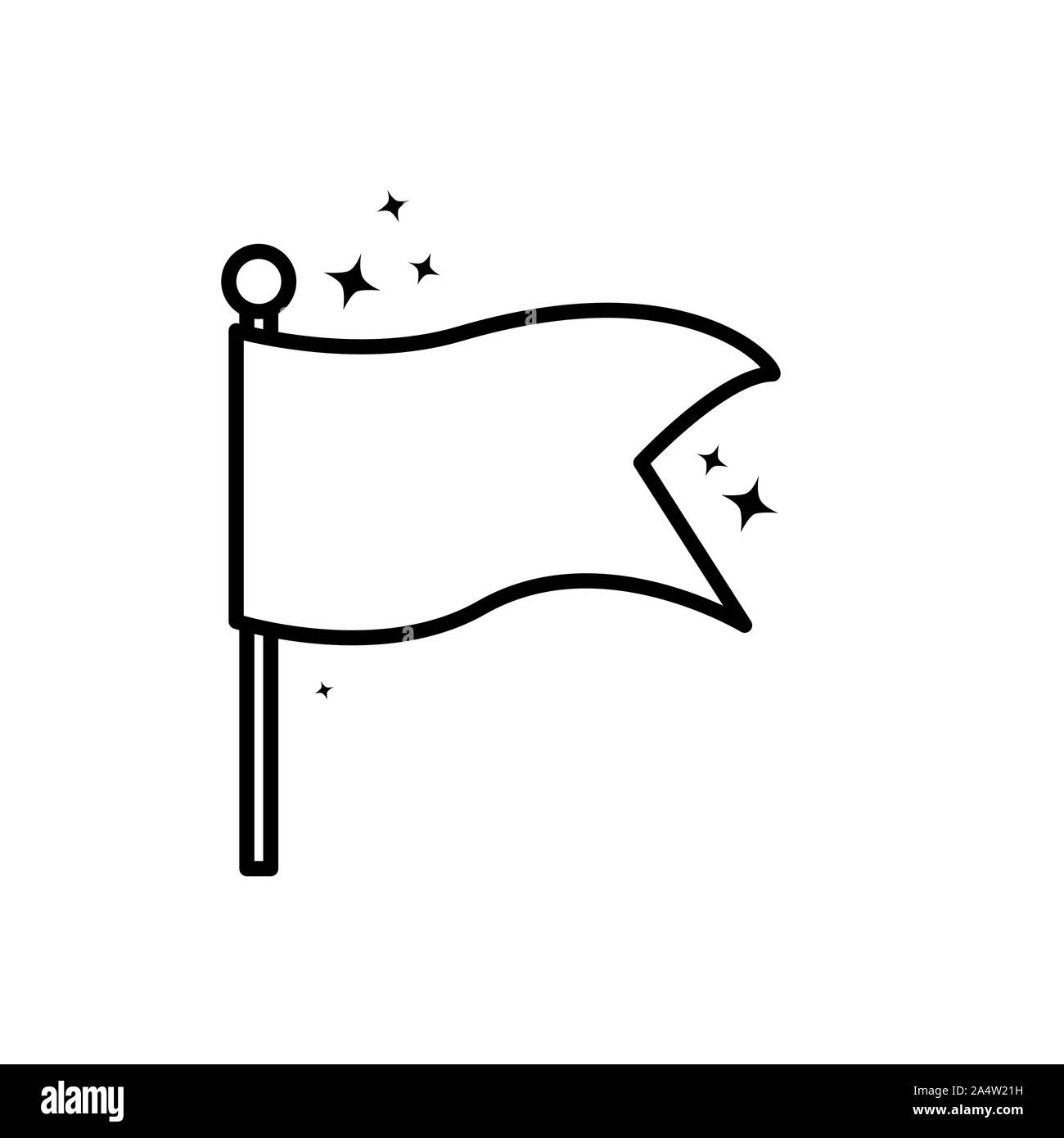 flag in stick isolated icon Stock Vector Image & Art - Alamy