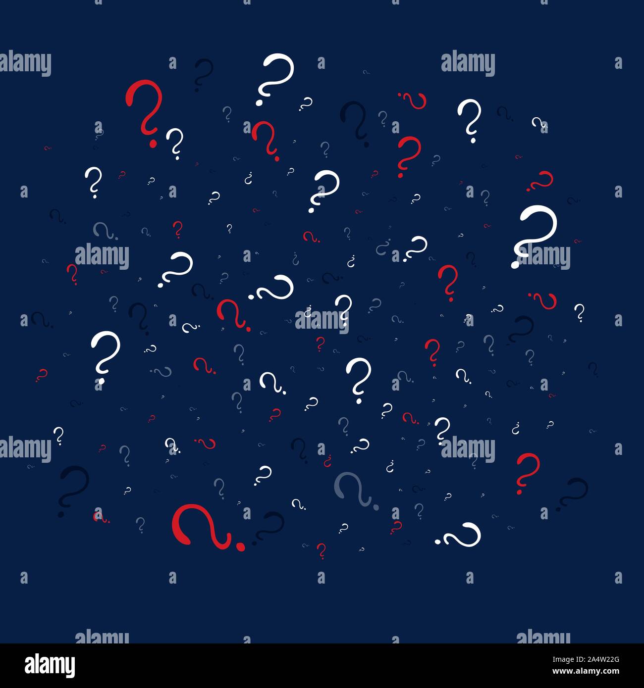 Question signs colorful vector illustration, problem and priority ...
