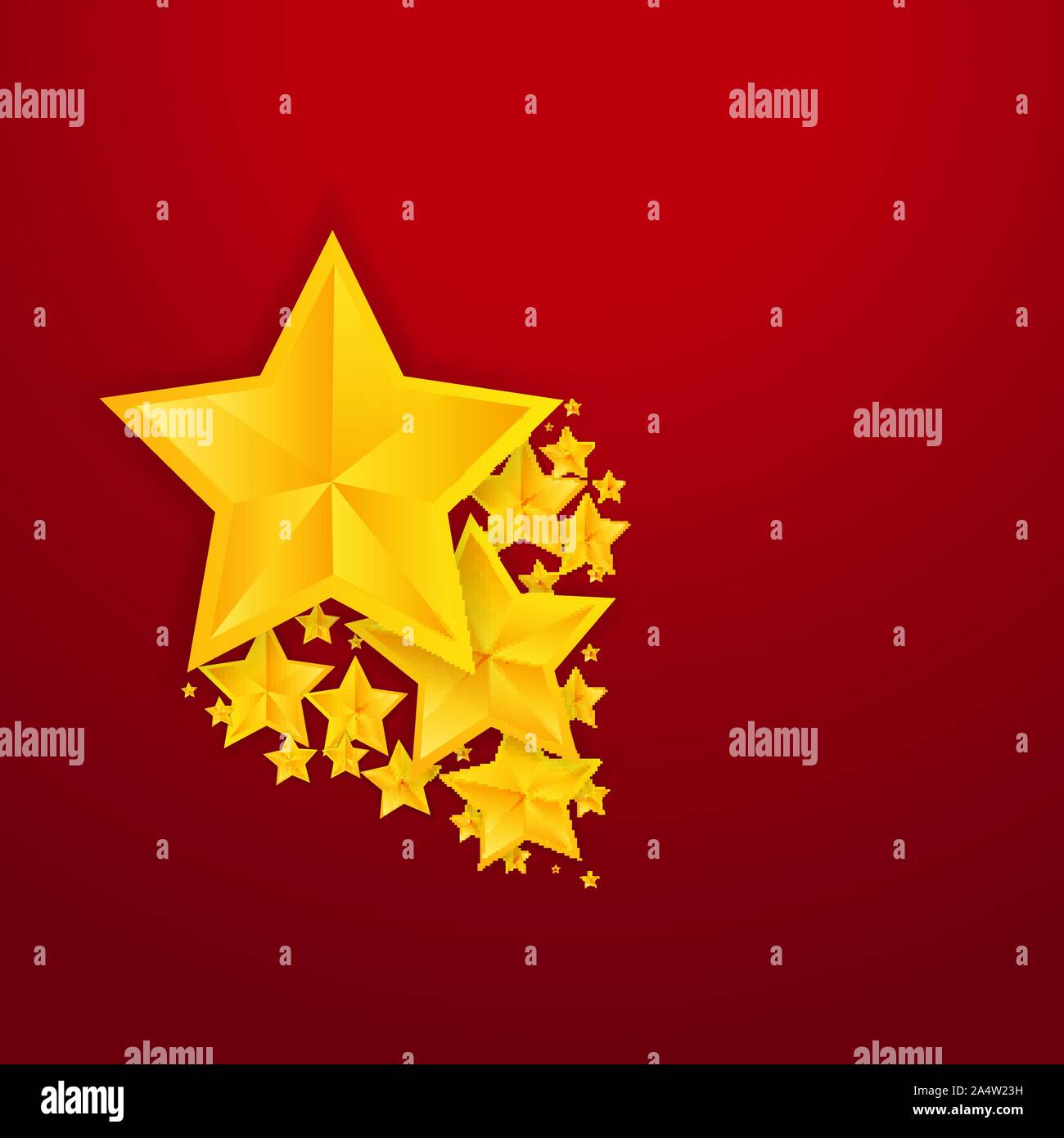 Five star golden rating, feedback creative vector illustration winning ...