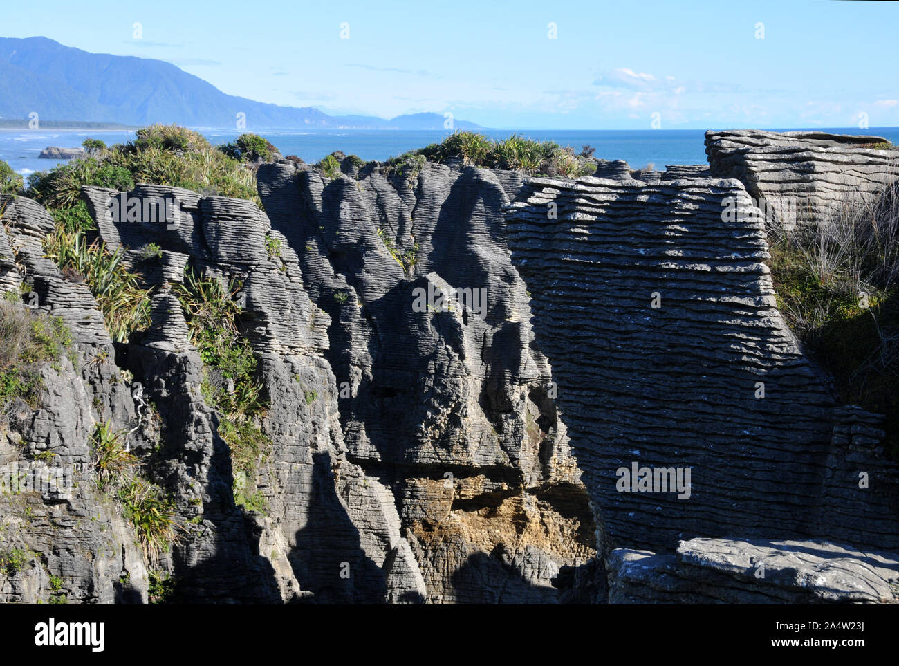 Around New Zealand - Pancake Rocks at Punakaiki Stock Photo - Alamy