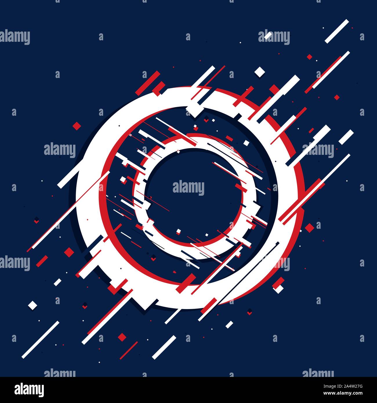 Glitch page template . Tv distorted signal chaos, glitched effect ...