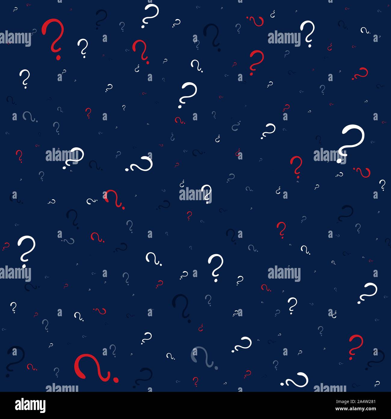 Question signs colorful vector illustration, problem and priority ...