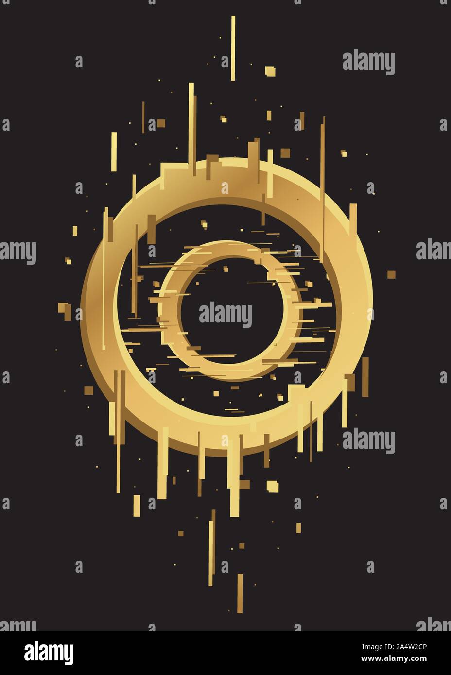 Glitch page template . Tv distorted signal chaos, glitched effect ...