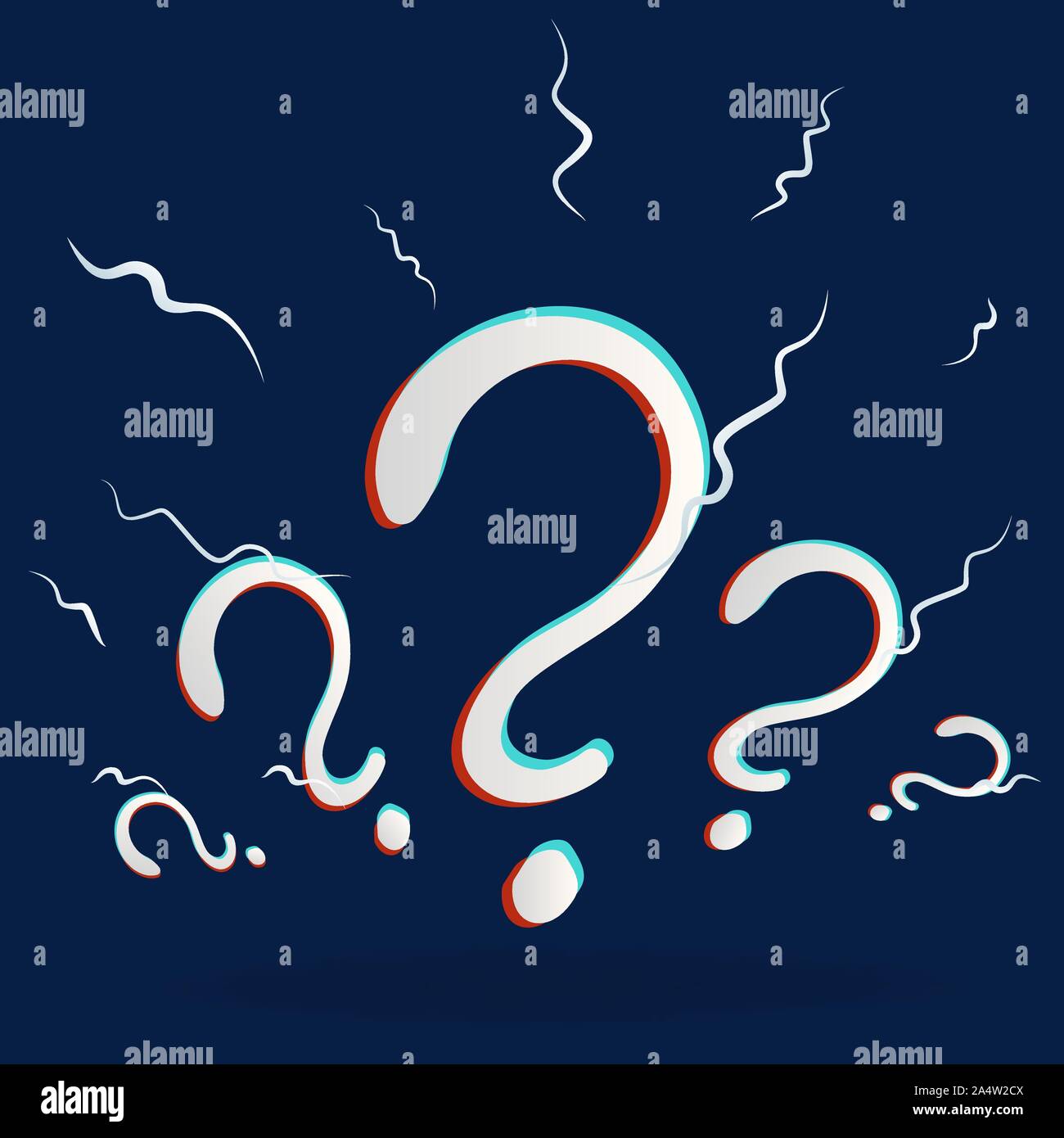 Question signs colorful vector illustration, problem and priority ...