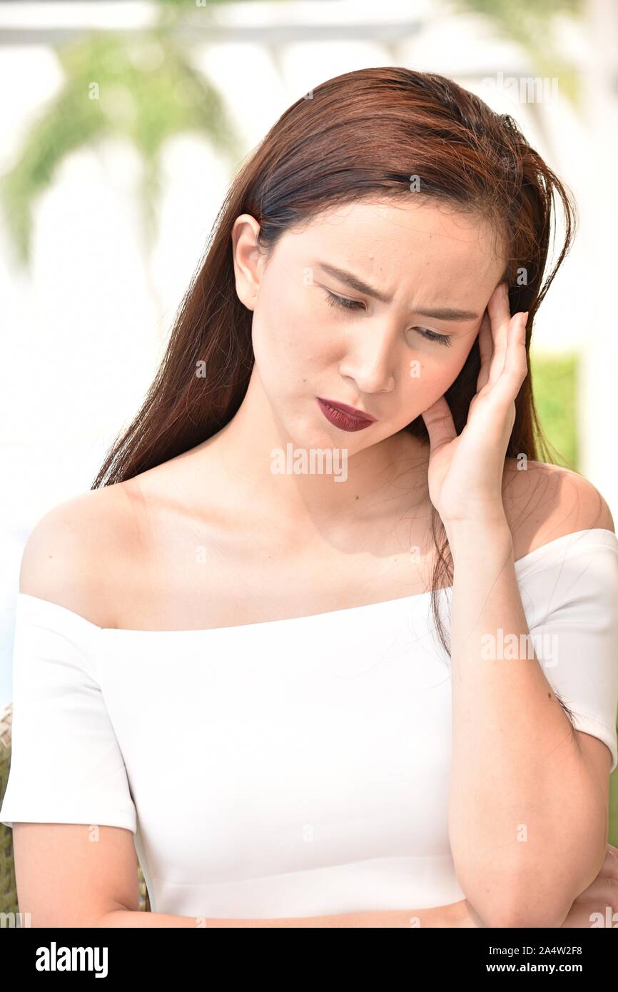 Sad Adult Female Stock Photo - Alamy