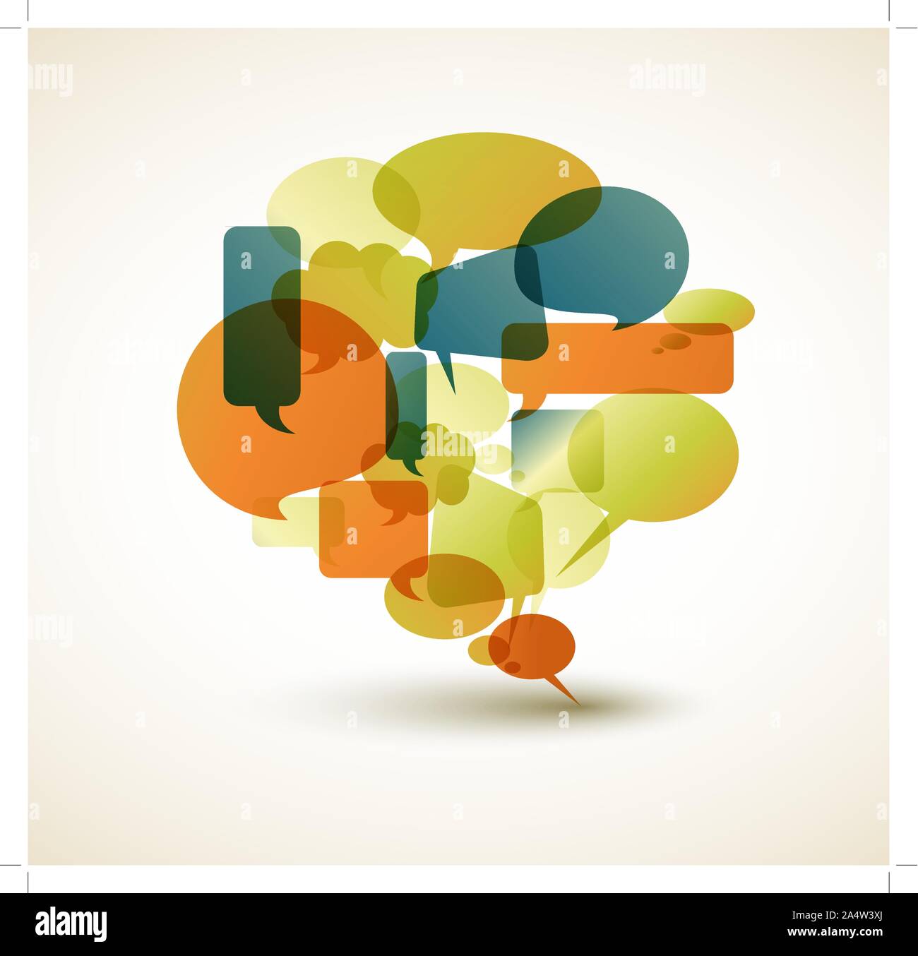 Big speech bubble made from small bubbles - retro colors Stock Vector ...