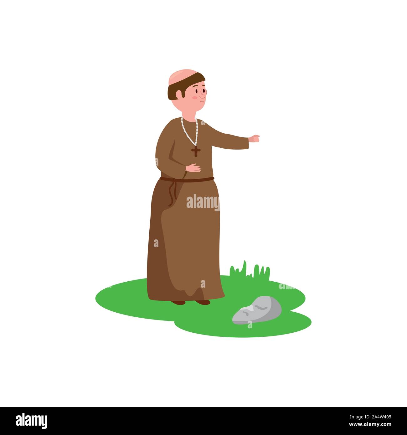 monk fantasy magic isolated icon Stock Vector Image & Art - Alamy