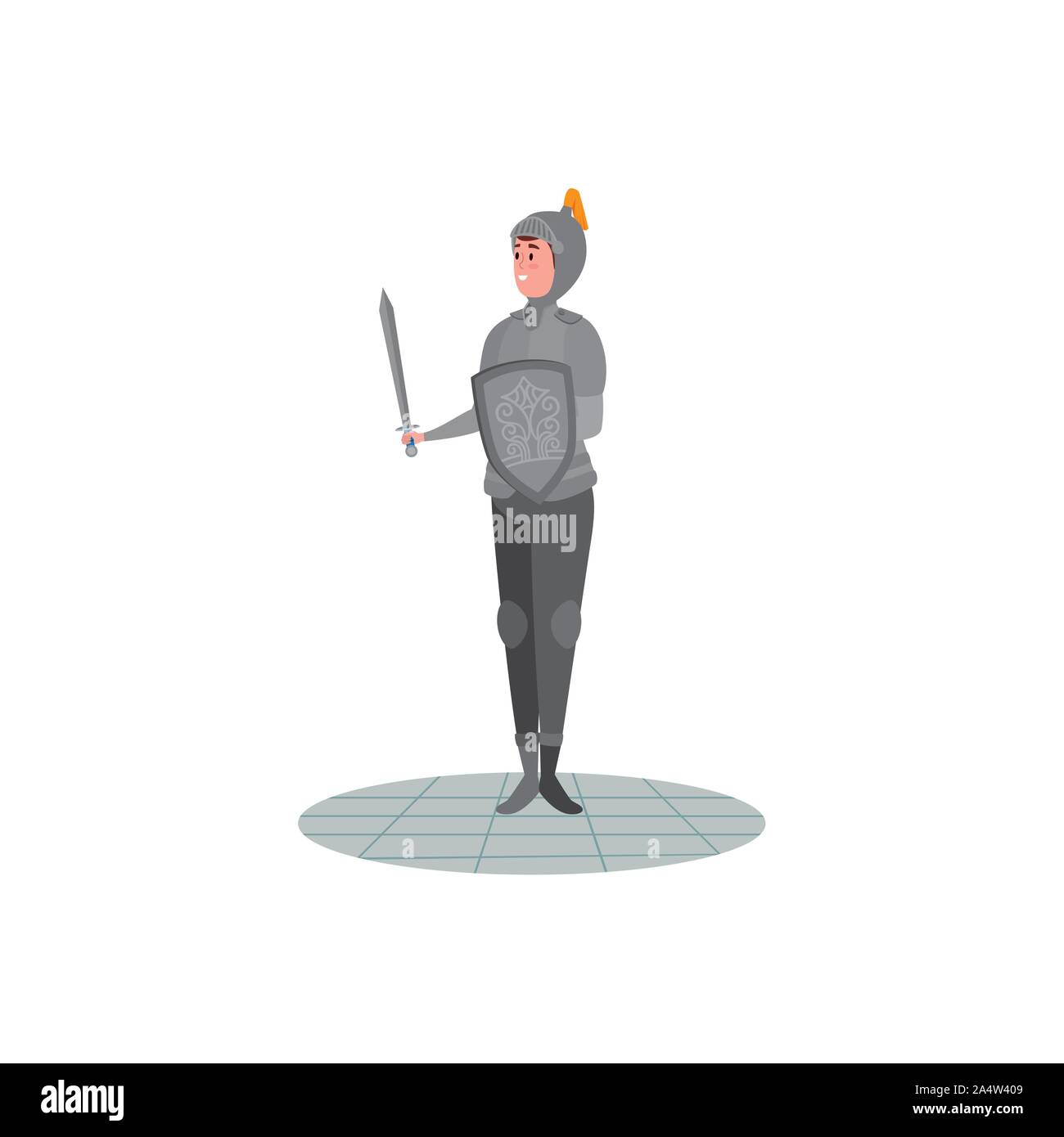 knight with armor of fairytale avatar character Stock Vector Image ...