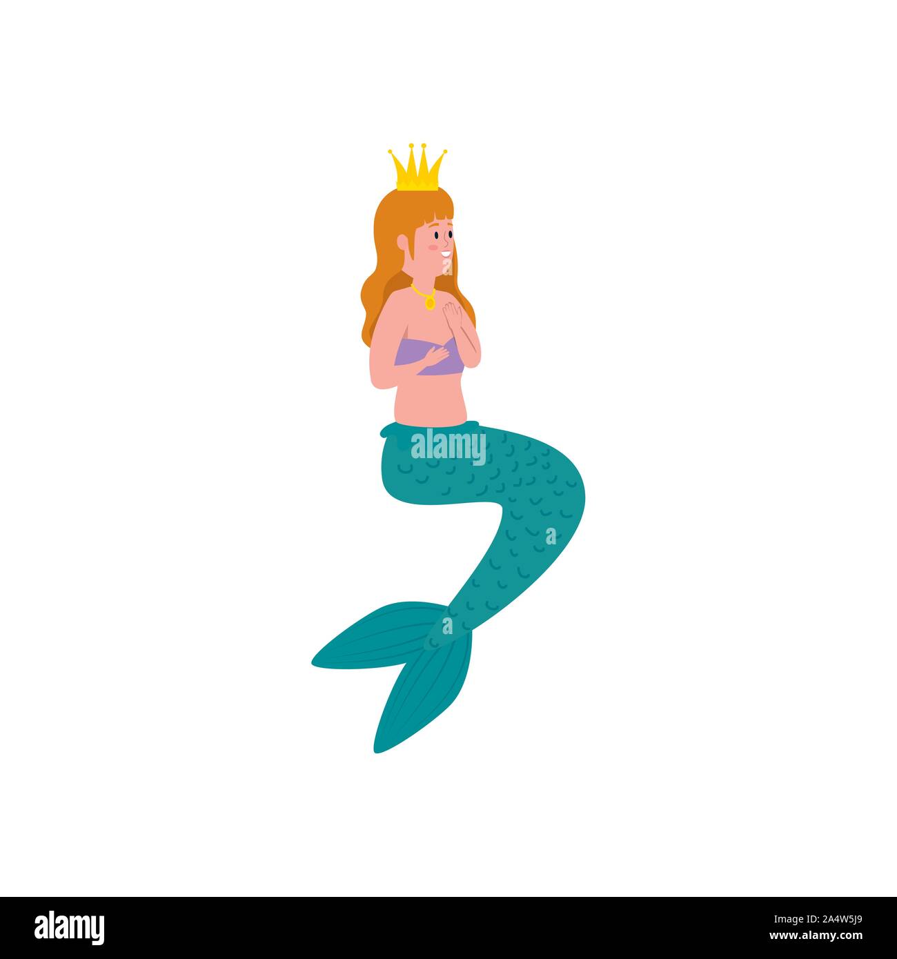 mermaid character fairytale magic avatar character Stock Vector Image ...