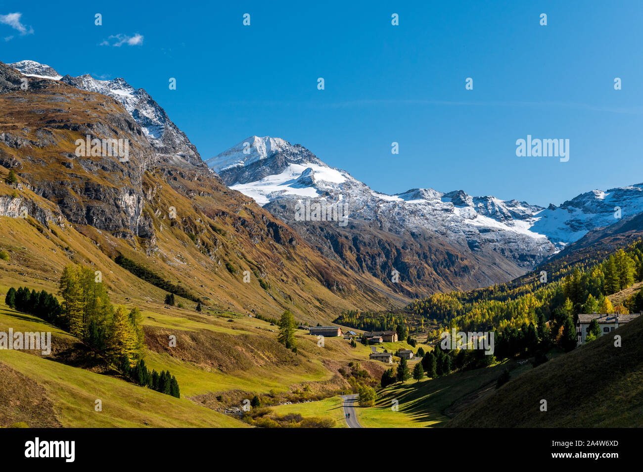 Piz Tremoggia at the End of Val Fex Stock Photo - Alamy