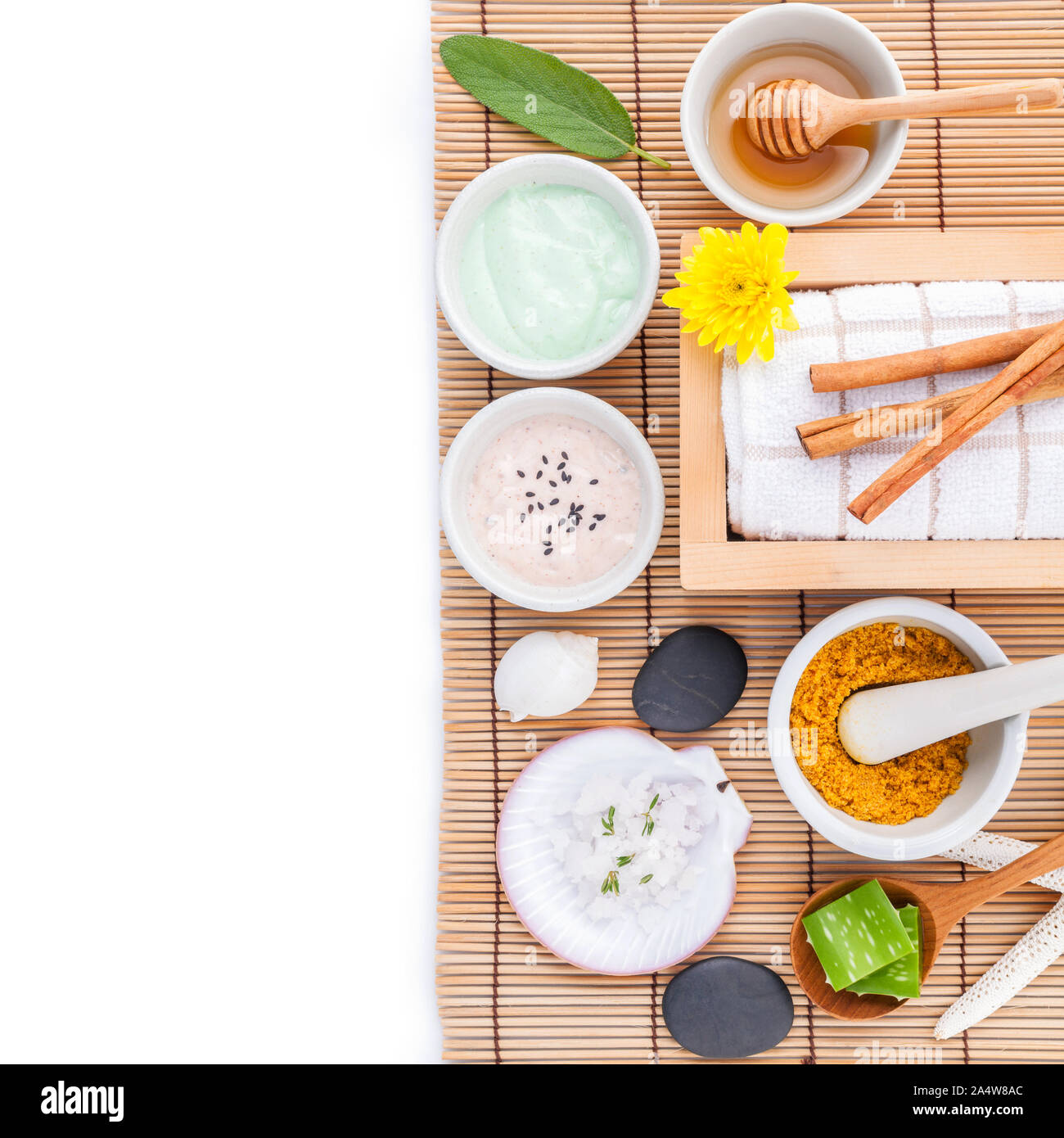 Natural Spa Ingredients sea salt ,sage ,honey , aloe vera ,spa stones ...