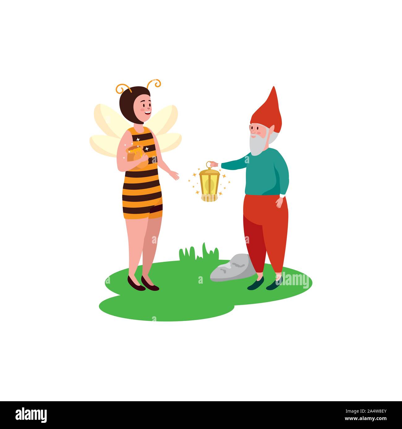 Disguised as old woman Stock Vector Images - Alamy