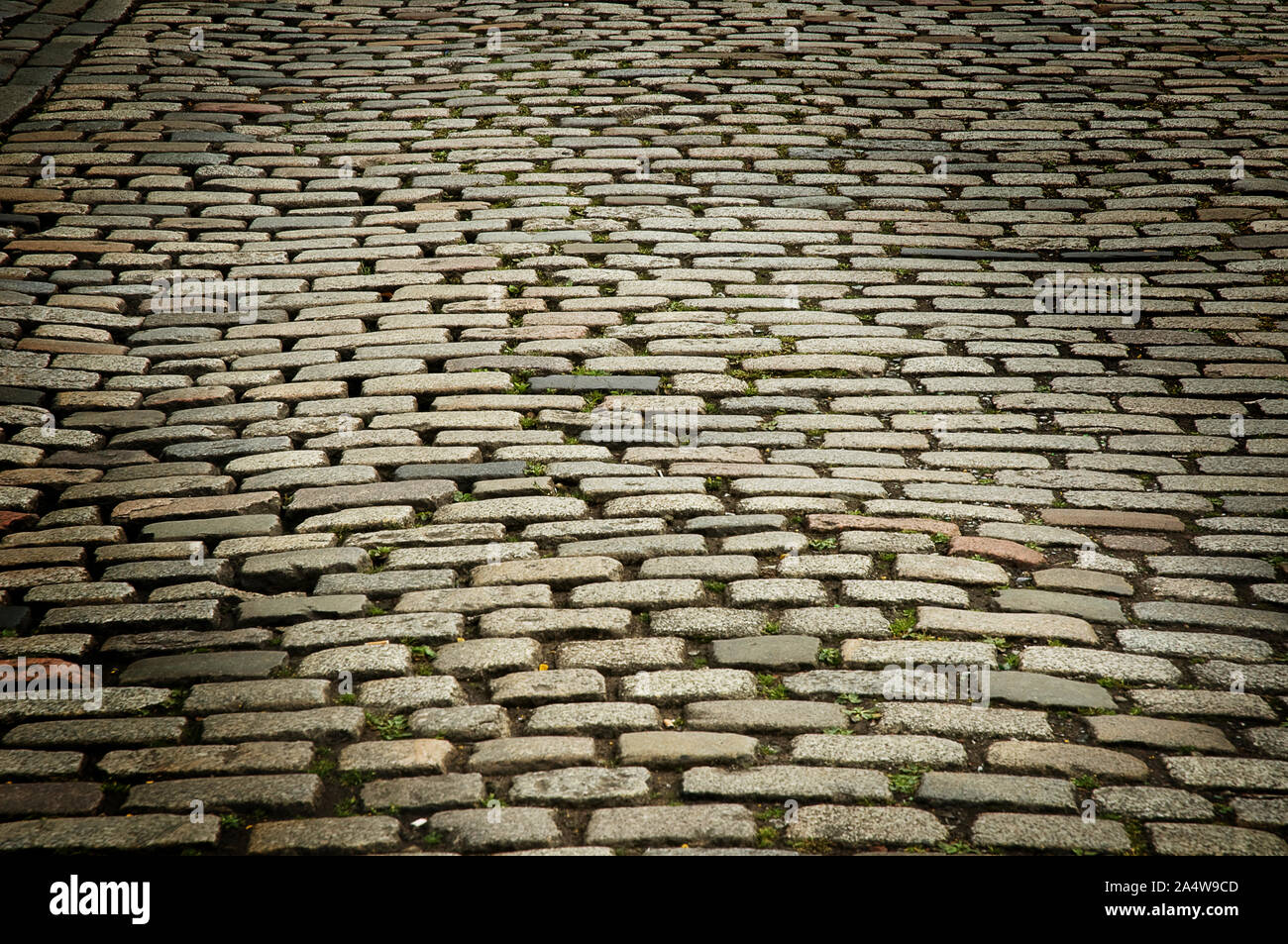 Old floor texture made with cobblestones in an Edinburgh street Stock ...
