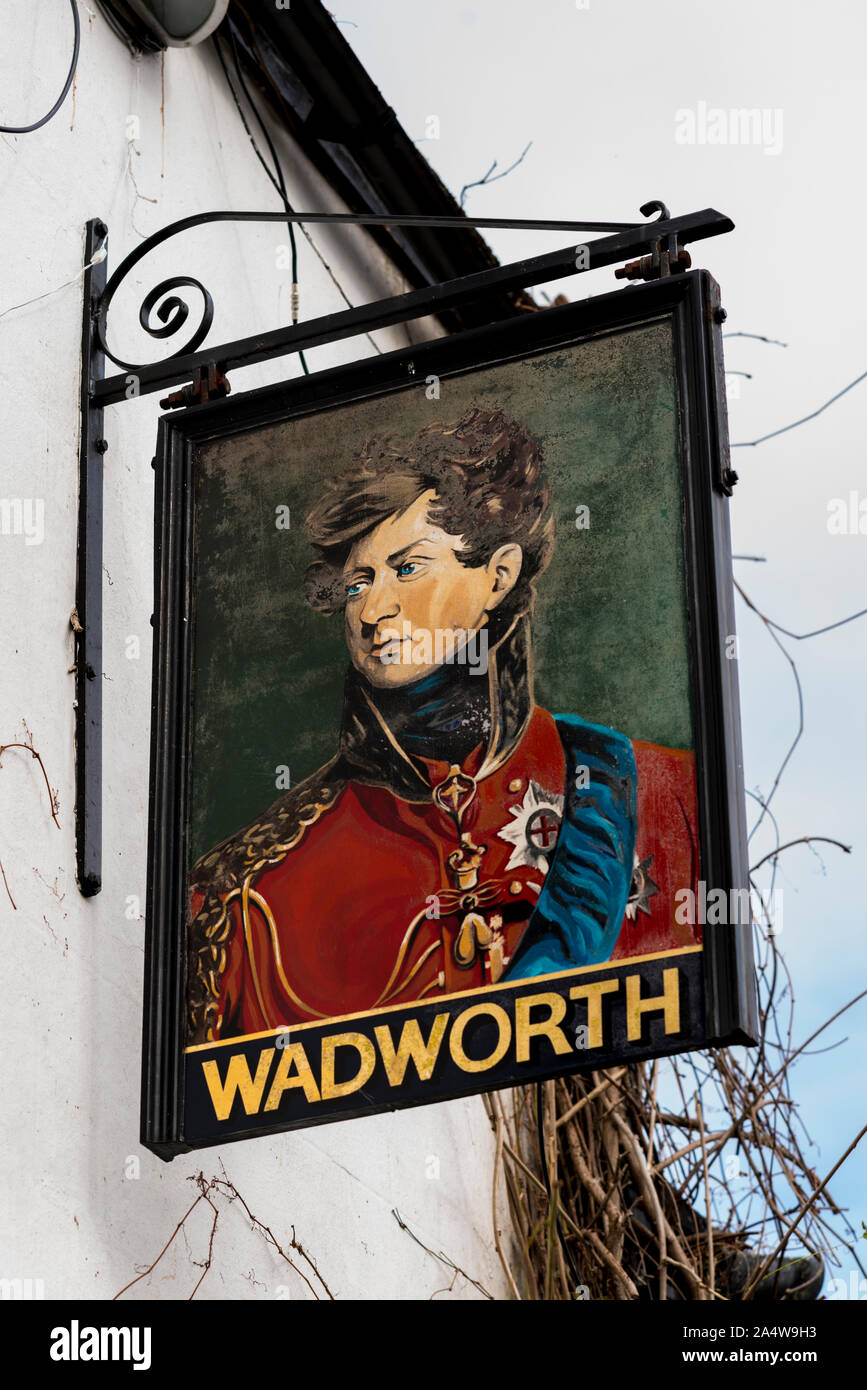 The George Inn, Wadworth Pub sign, St Briavels, Gloucestershire, UK ...
