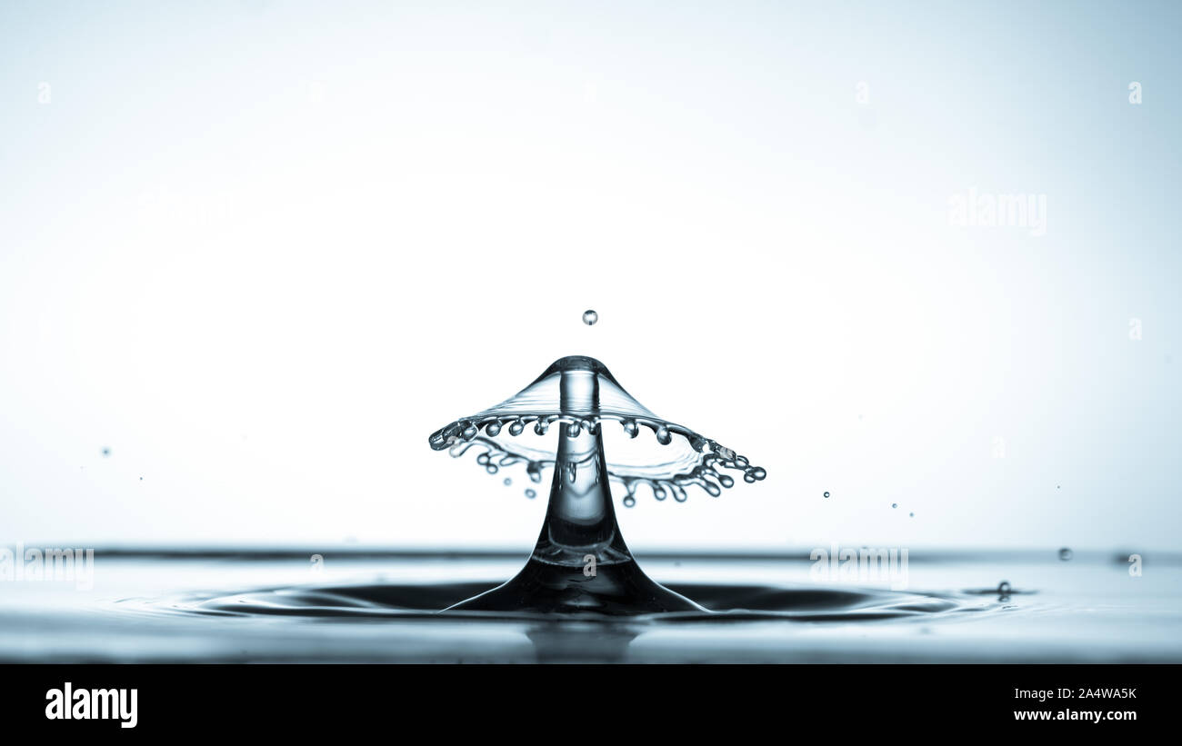 water drop collision. Water splash Stock Photo - Alamy