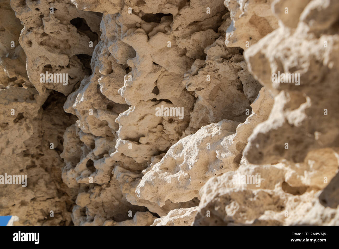View over Rock and caves in Aladzha Monastery. It is a medieval ...