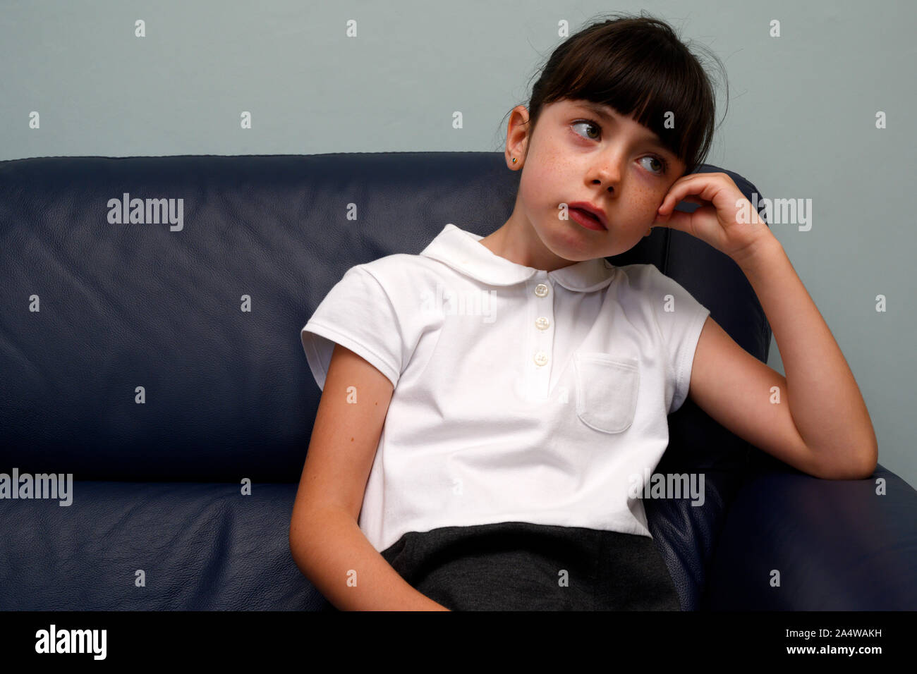 Sad Girl School Uniform High Resolution Stock Photography and Images ...