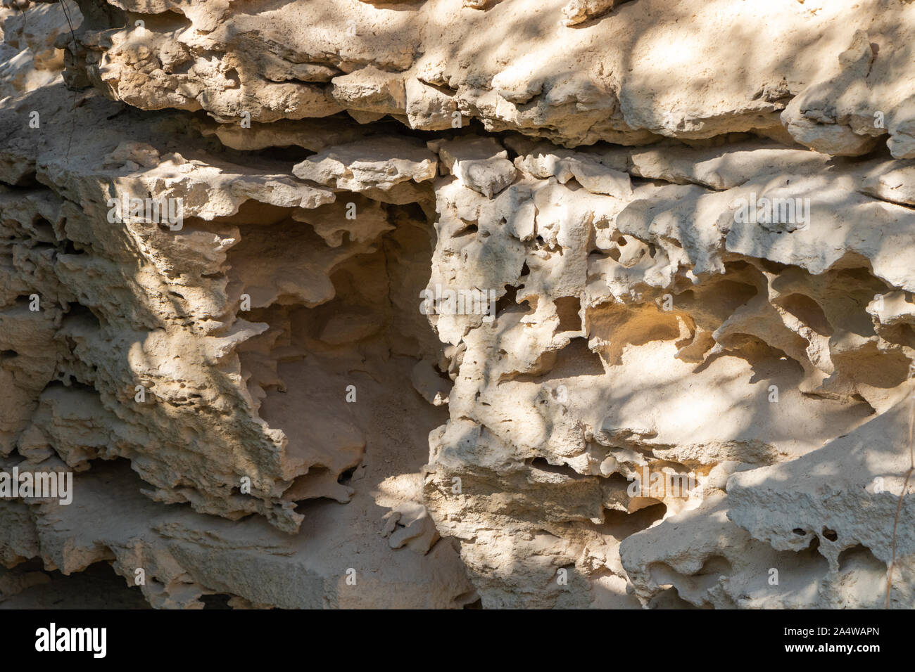 View over Rock and caves in Aladzha Monastery. It is a medieval ...