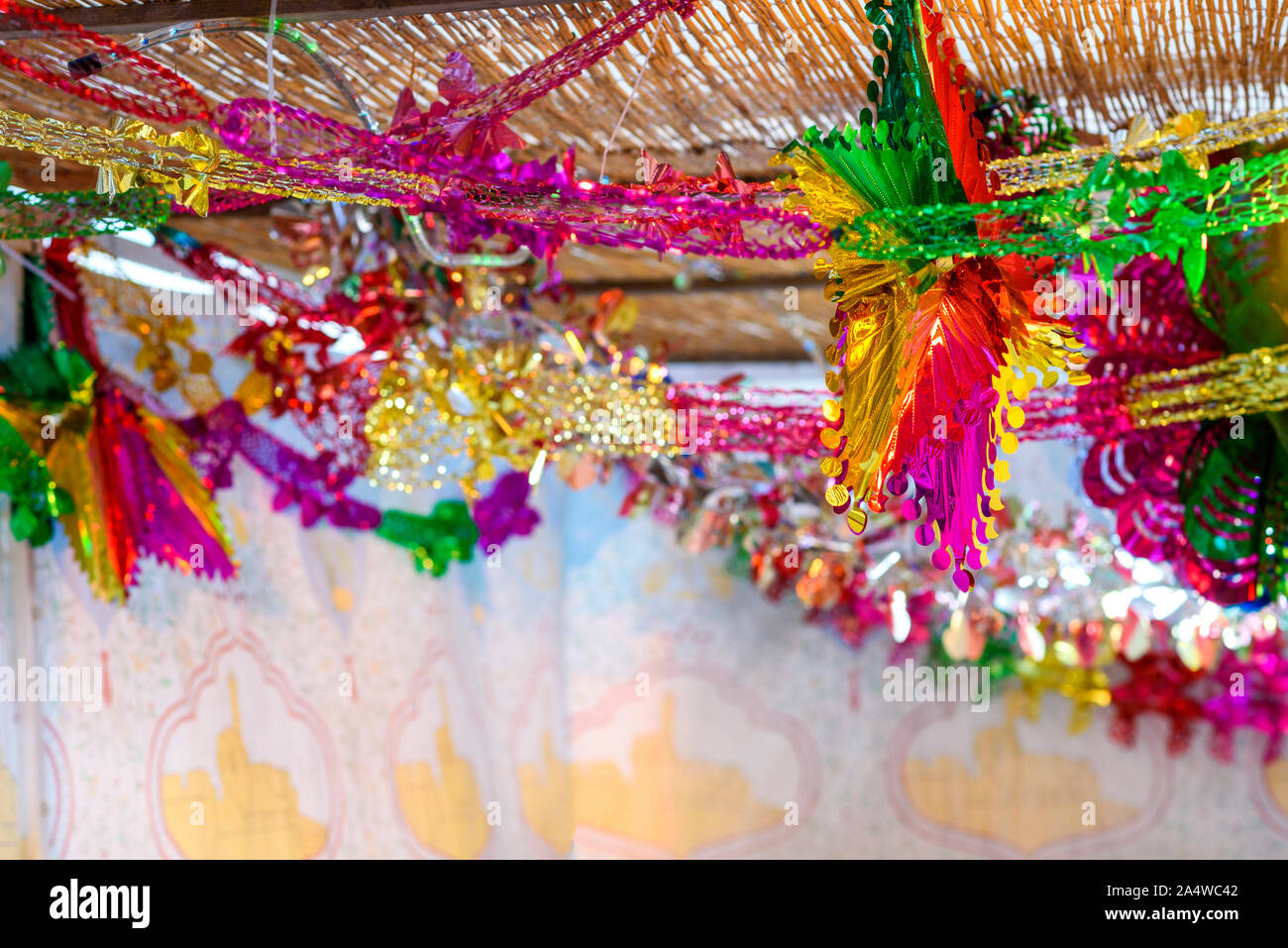 Traditional Sukkah for the Jewish Holiday Sukkot. Colorful Suka ...