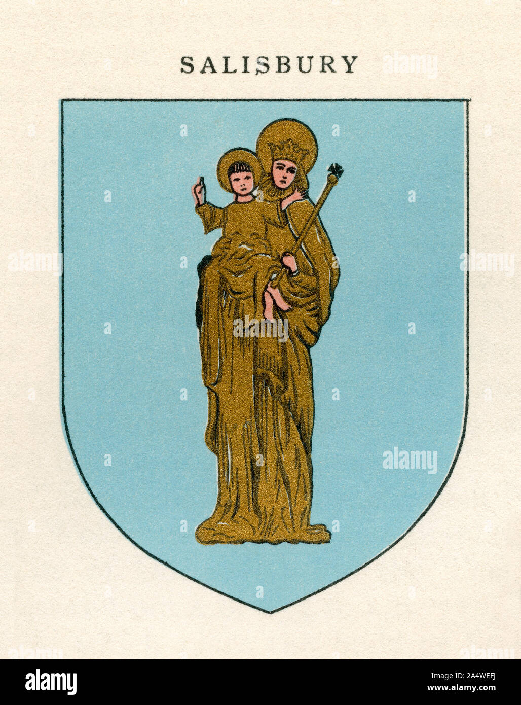 Coat of arms of the Diocese of Salisbury. From Cathedrals, published ...