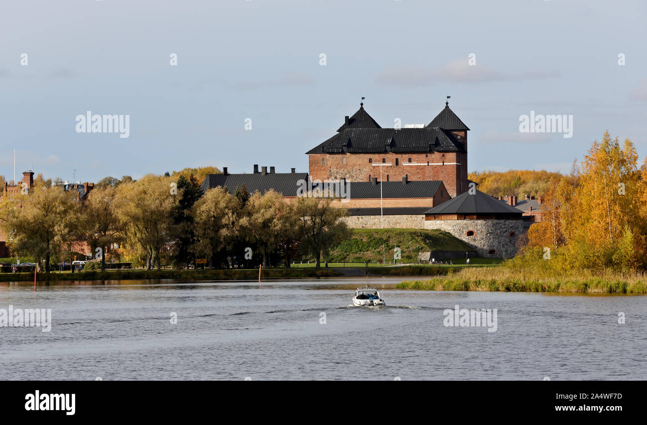 The medieval castle of Hame in autumnal and sunny landscape Stock Photo ...