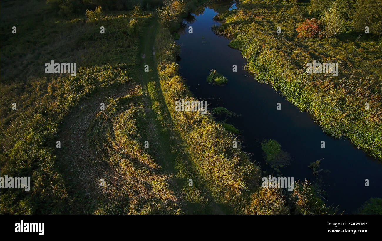 The mysterious river Grabia on a summer day, Poland, 2019 Stock Photo ...