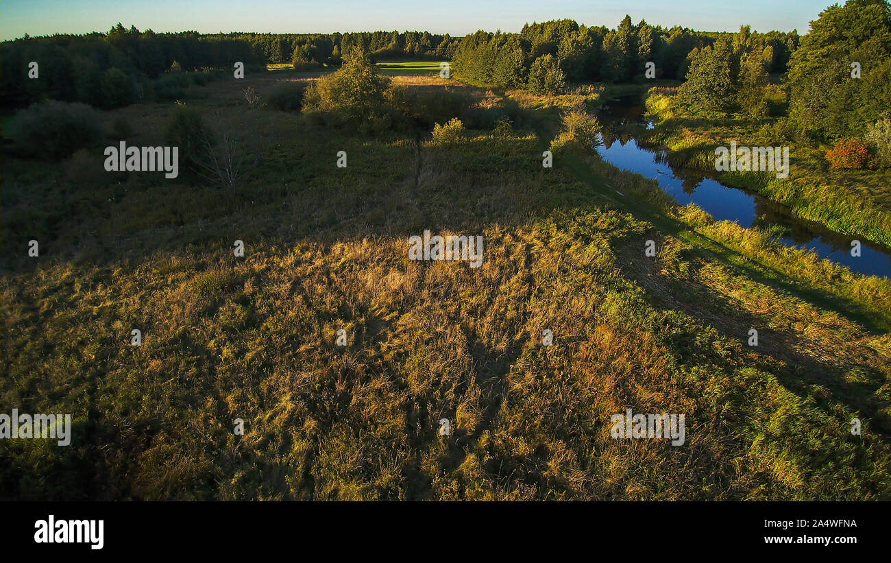 The mysterious river Grabia on a summer day, Poland, 2019 Stock Photo ...