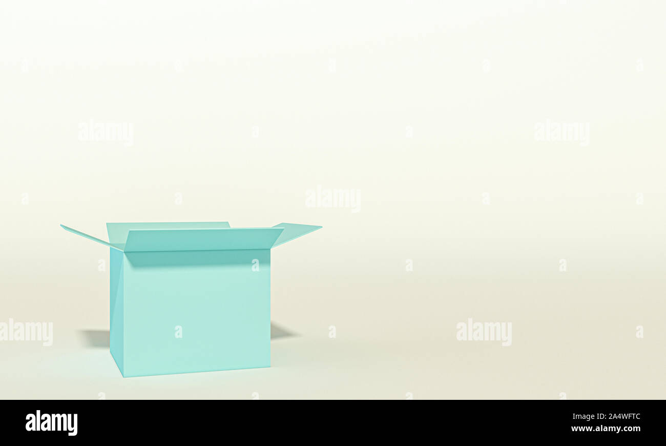 3d image of an empty box, nobody around. copyspace. 3d render Stock ...