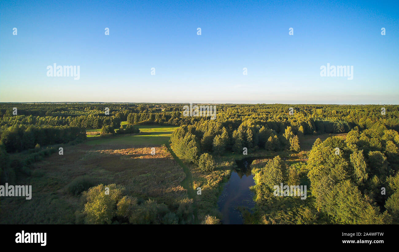 The mysterious river Grabia on a summer day, Poland, 2019 Stock Photo ...