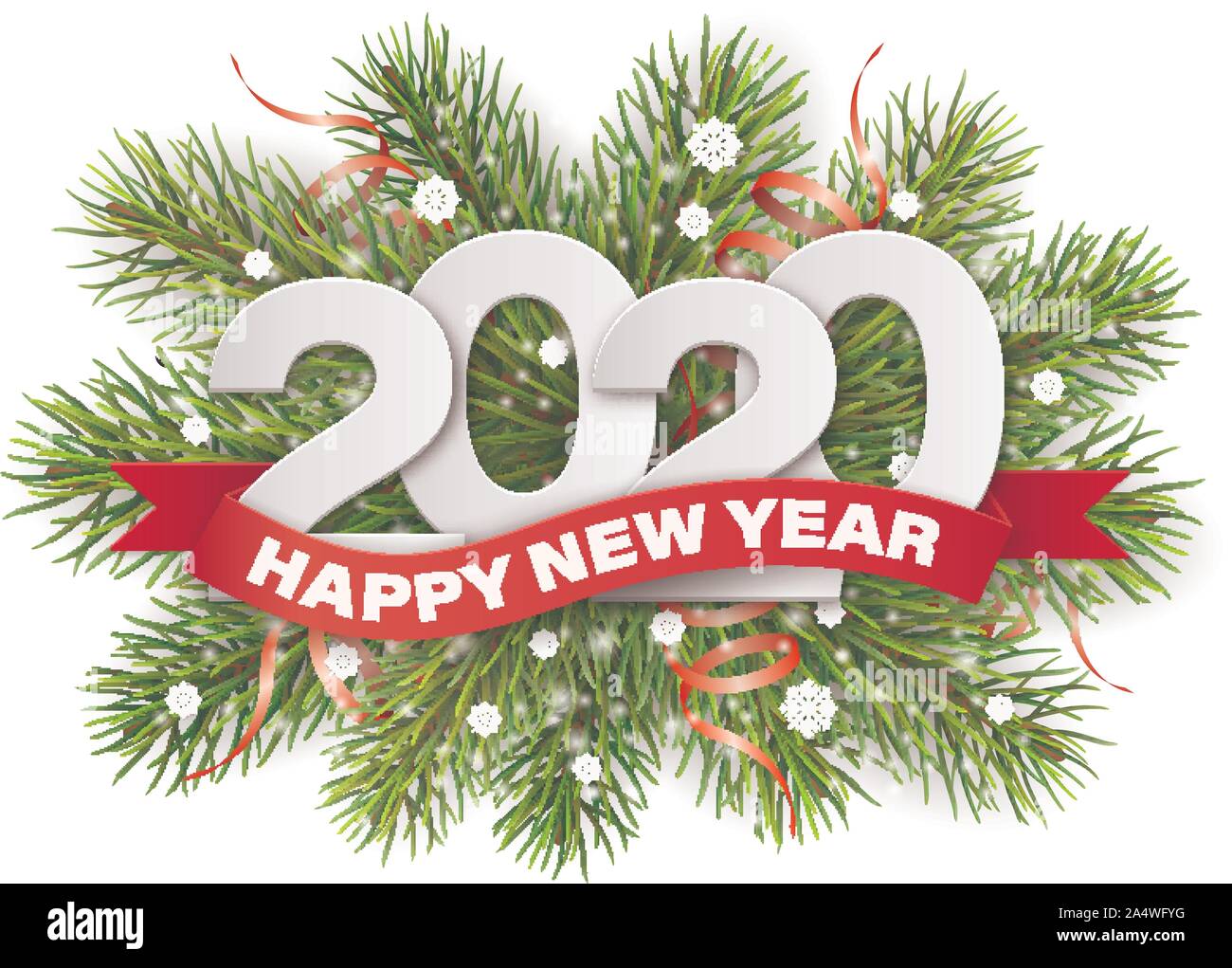 Winter snow branches Stock Vector Images - Alamy