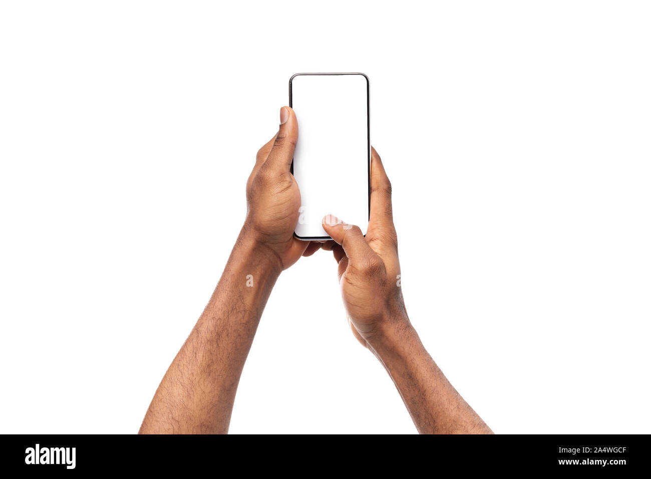 Hand holding smartphone picture Cut Out Stock Images & Pictures - Alamy