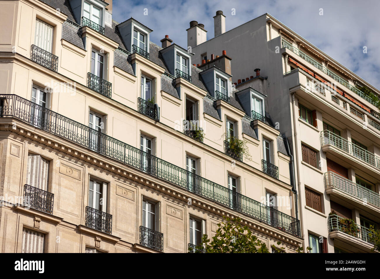 Street scenes in the old districts in Paris, France on August 5, 2019 ...