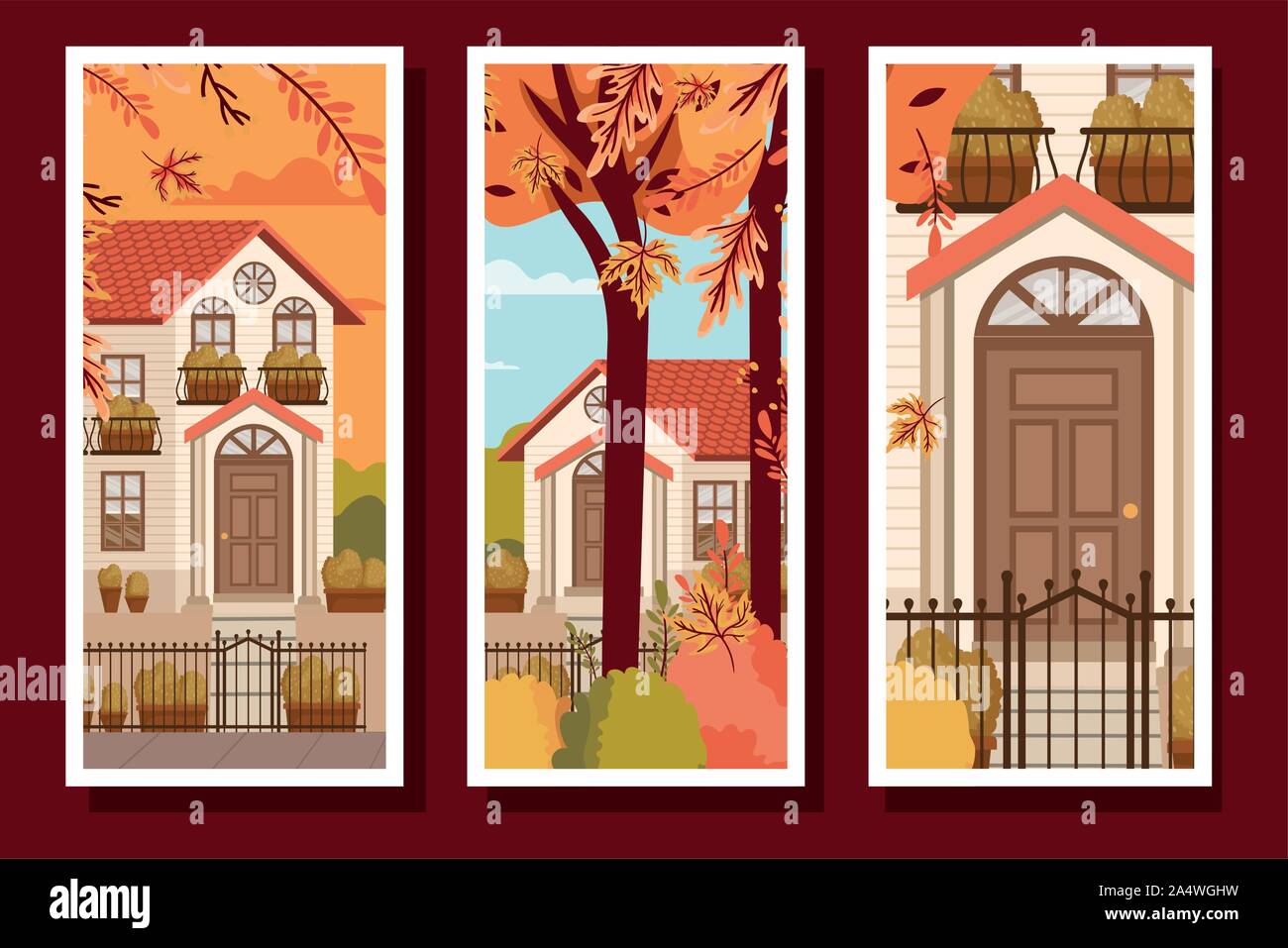 Autumn Season Design ,vector illustration Stock Vector Image & Art - Alamy